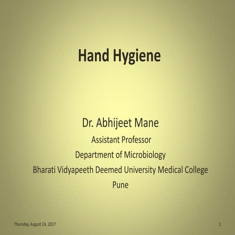 Hand hygiene | PPTX