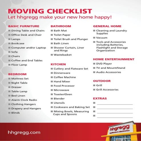 Printable Moving Checklist | PDF