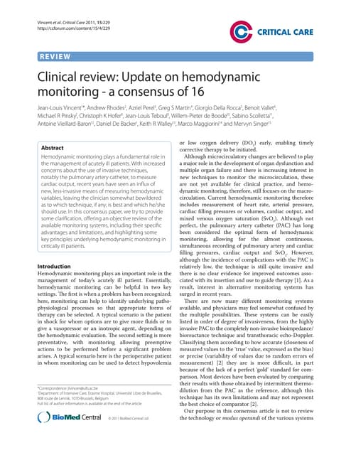 Minimally invasive Cardiac output Monitoring | PPTX