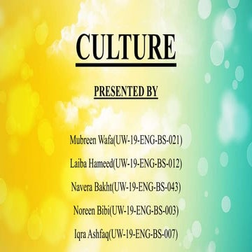 All about culture | PPTX