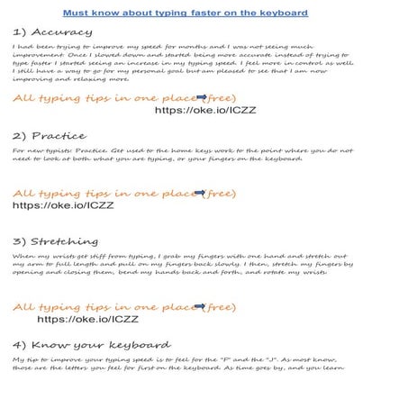 Must know about typing faster on the keyboard | DOCX