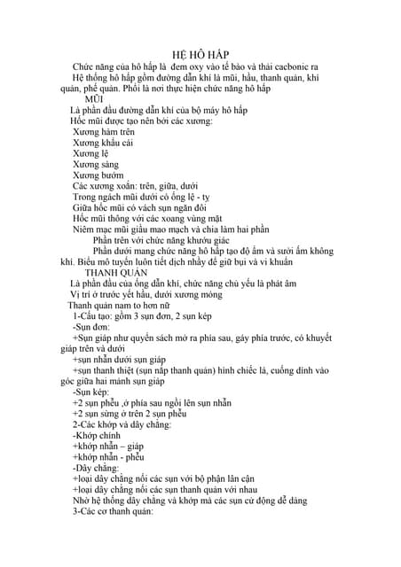 Mô học hệ hô hấp -2019-2020 | PPT