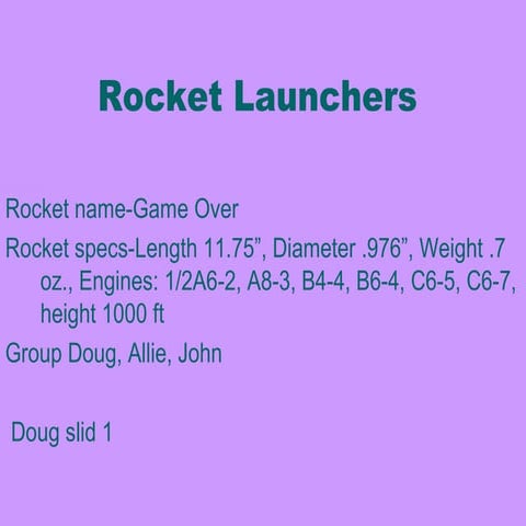 Rocket game overs | PPT