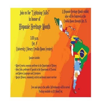 2018 Texas Tech University Libraries' Hispanic Heritage Month | PPT