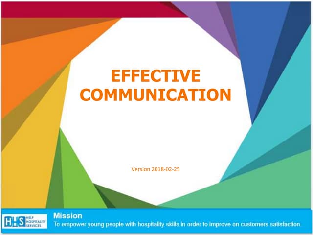 Effective Communication Skills.pptx..... | PPTX