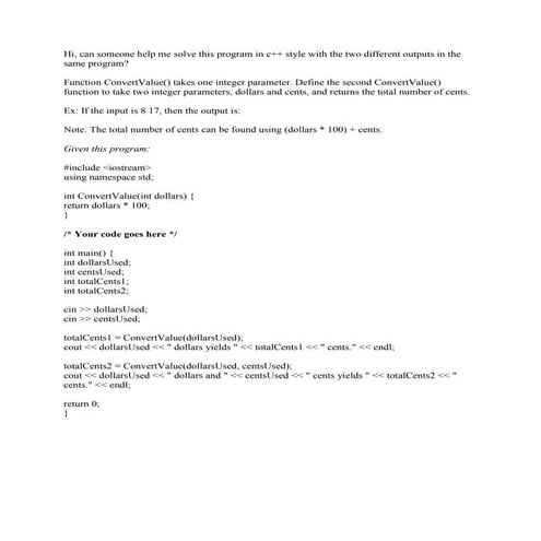 Hi- can someone help me solve this program in c++ style with the two d.docx