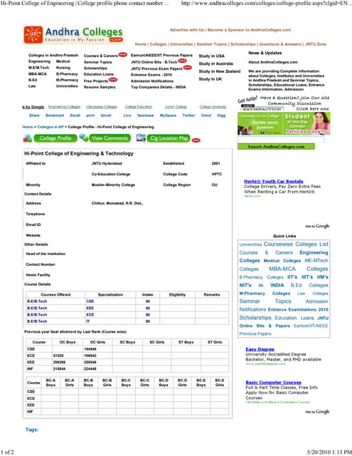 Vif College Of Engineering & Technology | PDF