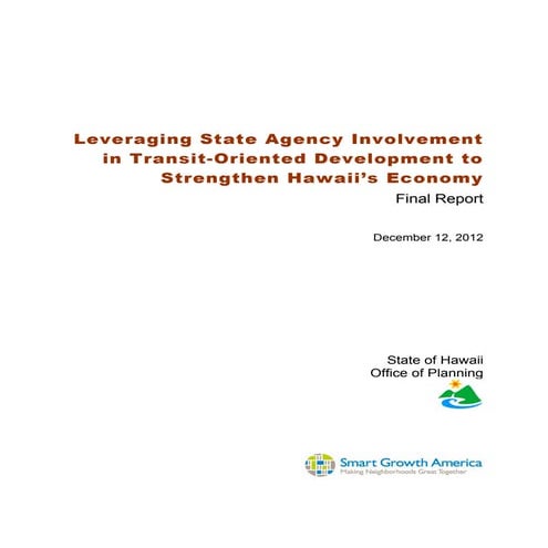 Leveraging State Agency Involvement in Transit-Oriented Development to ...