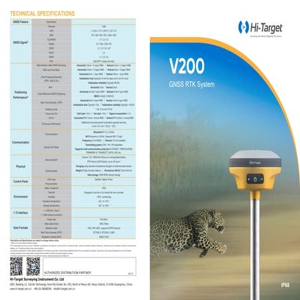 Jual GPS Geodetik Hi-Target V200 GNSS RTK System | PDF