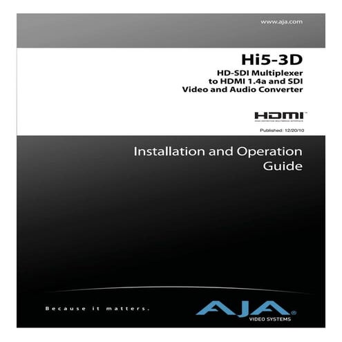 AJA HI5-3D | PDF