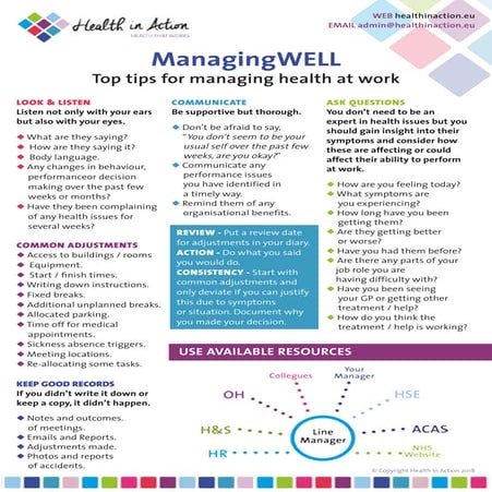 Top tips for managing health at work | PDF