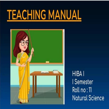 Teaching manual - A teacher's structured guide | PDF