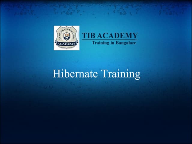 Hibernate Tutorial For Beginners Ppt 1944