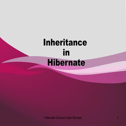 Hibernate Course Mumbaiinheritnc Ppt Free Download