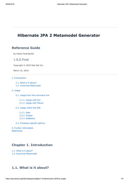 Hibernate Jpa 2 Metamodel Generator Pdf 4211