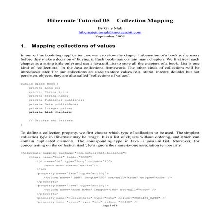 Hibernate collections | PDF