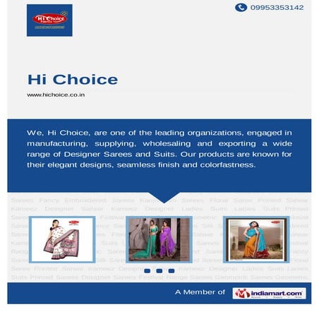 Hi Choice, Gujarat, Designer Sarees & Suits | PDF