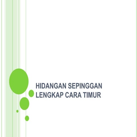 Hidangan Sepinggan Lengkap Cara Timur Ppt