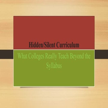HIDDEN ...PPTX SHAHID.for college students what they learn beyond the curriculum | PPTX