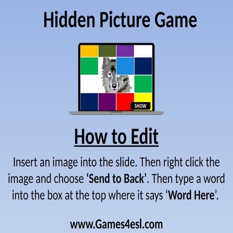 Hidden-Picture-Game for children under 10 | PPTX
