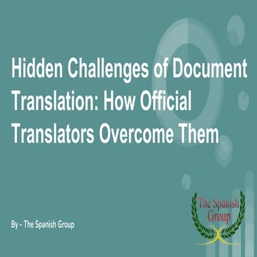 Hidden Challenges of Document Translation: How Official Translators ...