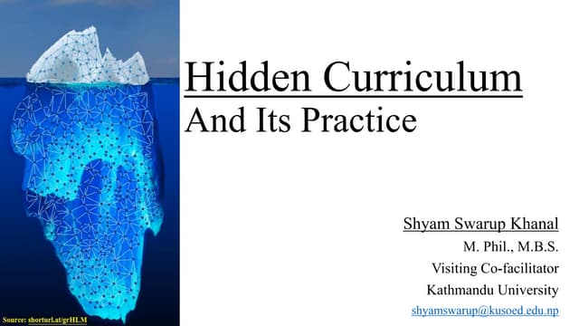 THE HIDDEN CURRICULUM | PPTX