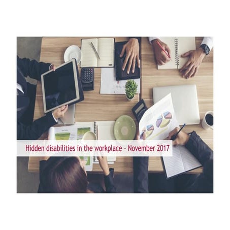 Hidden disabilities employment webinar, November 2017 | PDF
