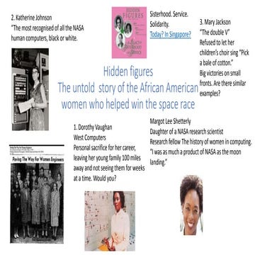 Hidden figures by Margot Lee Shatterley | PPTX