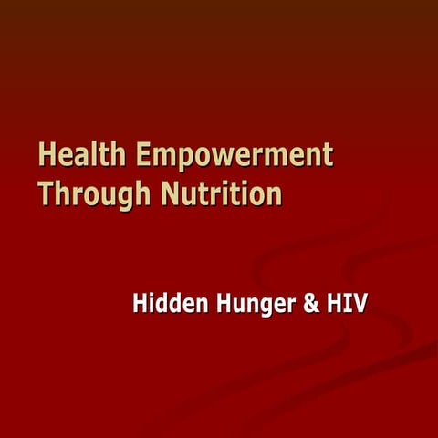 Hidden hunger &_hiv | PPS