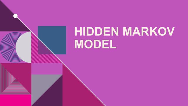 Hidden Markov Model Presentation Projectpptx