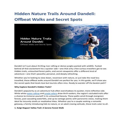 Hidden Nature Trails Around Dandeli- Offbeat Walks and Secret Spots.pdf