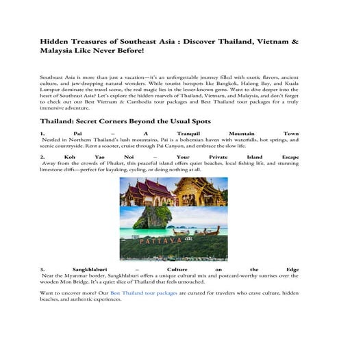 Hidden Treasures of Southeast Asia_ Discover Thailand, Vietnam ...