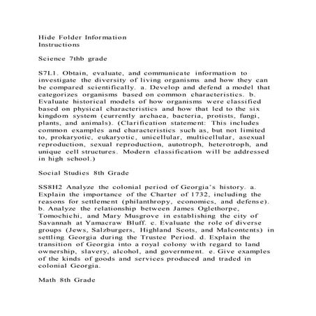 Hide Folder InformationInstructionsScience 7thb gradeS7L1. | PDF