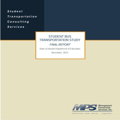 Hidoe student transportation study report | PDF