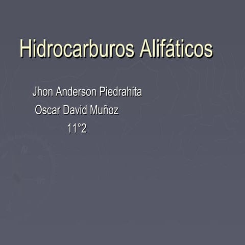 Hidrocarbonetos Alifaticos