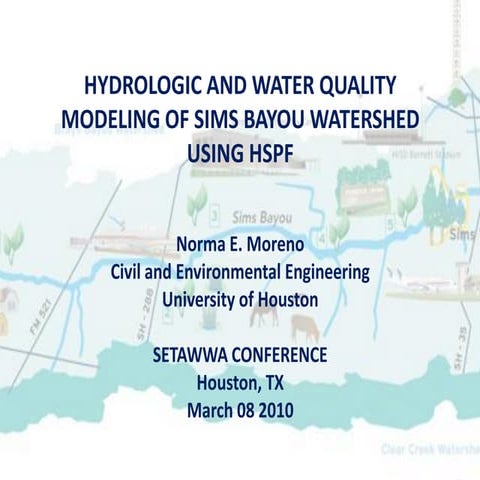 Hidrologic and water quality modeling of sims bayou watershed using ...