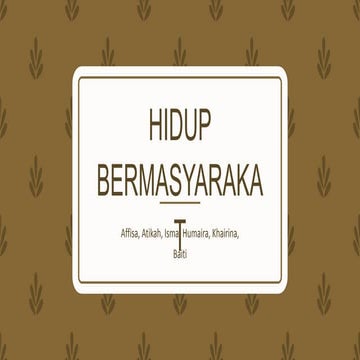 Hidup bermasyarakat | PPTX