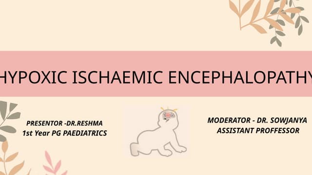 Hypoxic Ischemic Encephalopathy | PPTX