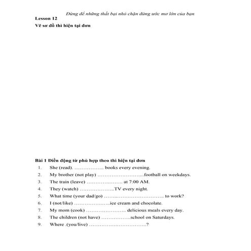 Hiện tại đơn Lơp 9(2) lESSON 12.docx