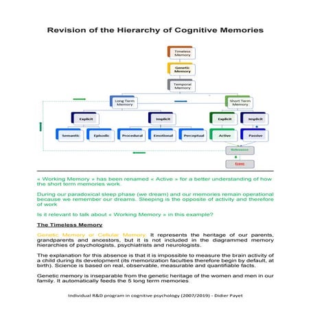 Revision of the Hierarchy of Cognitive Memories | PDF