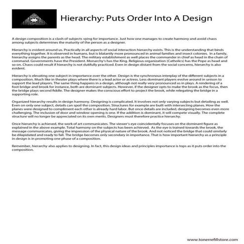 Hierarchy puts order into a design | PDF