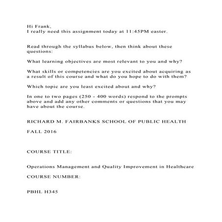 Hi Frank,I really need this assignment today at 1145PM easter..docx