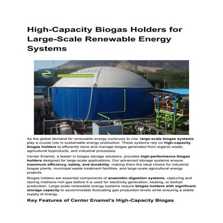 High-Capacity Biogas Holders for Large-Scale Renewable Energy Systems.docx