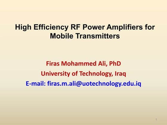 RF and Microwave Engineering | PPT