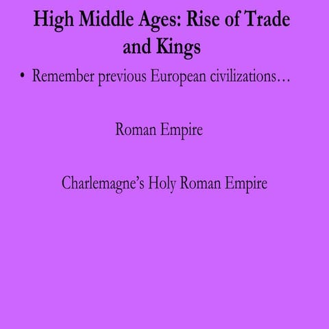 High Middle Ages | PPT