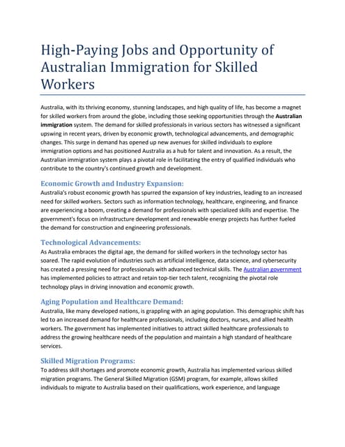 Australian New Immigration Plan for Skilled Migrants.docx