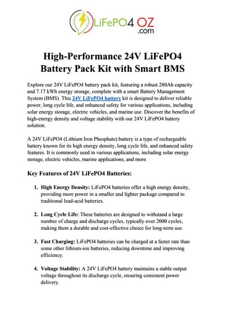 LiFePO4 Lithium Iron Phosphate Rack Battery | PPTX | Science