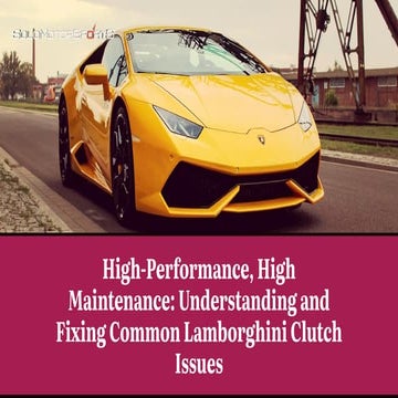 High-Performance, High Maintenance Understanding and Fixing Common ...