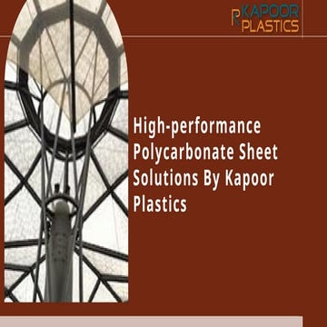 Kapoor Plastics – Premium Polycarbonate Sheet Solutions for Modern ...