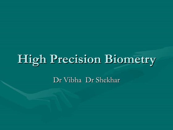 A scan biometry | PPTX